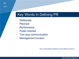PR Lecture 1 | PPT