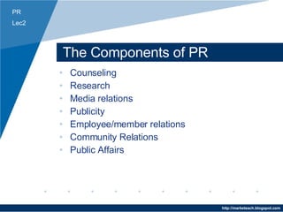 PR Lecture 2 | PPT