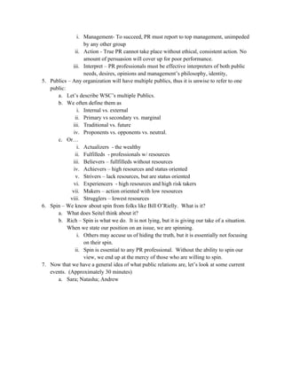 Pr Lesson Plan Day 2 Defining Pr | DOC | Education