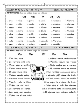 La Letra Vv- Va Ve Vi Vo Vu Classful, 51% OFF