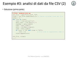 Python@Unina - Exercises | PPT