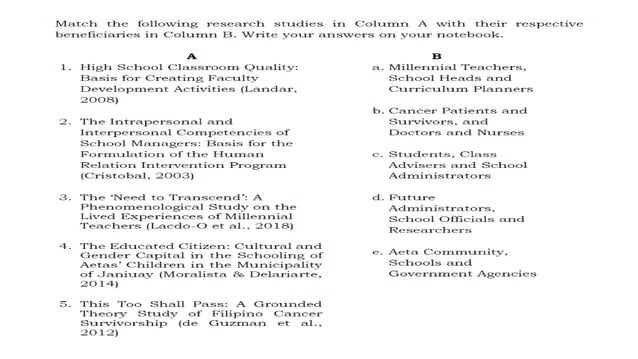 PR1-Quiz Reviewer for Senior Highschools | PPTX