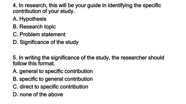 PR1-Quiz Reviewer for Senior Highschools | PPTX