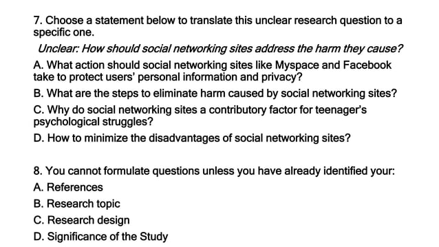 PR1-Quiz Reviewer for Senior Highschools | PPTX