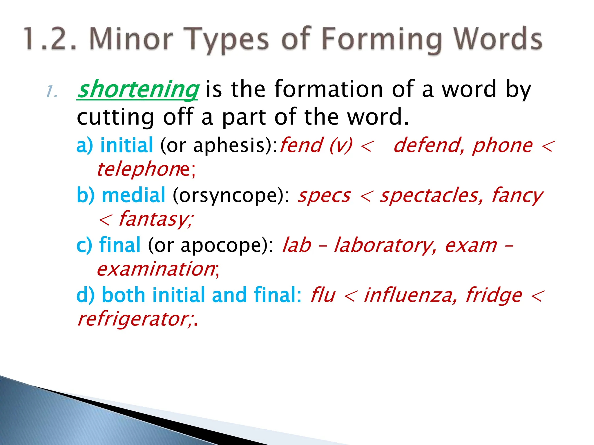 Types of Forming Words (Affiation, Suffi | PPT