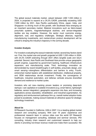 Exosuit Materials market research report | PDF