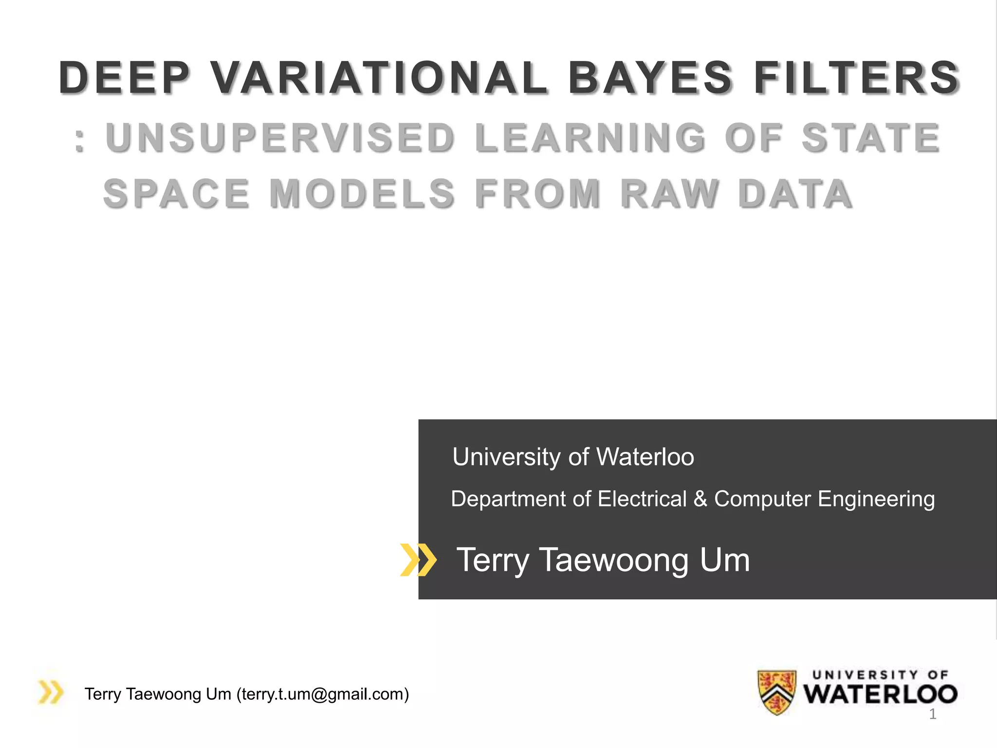 Deep Variational Bayes Filters (2017) | PPT