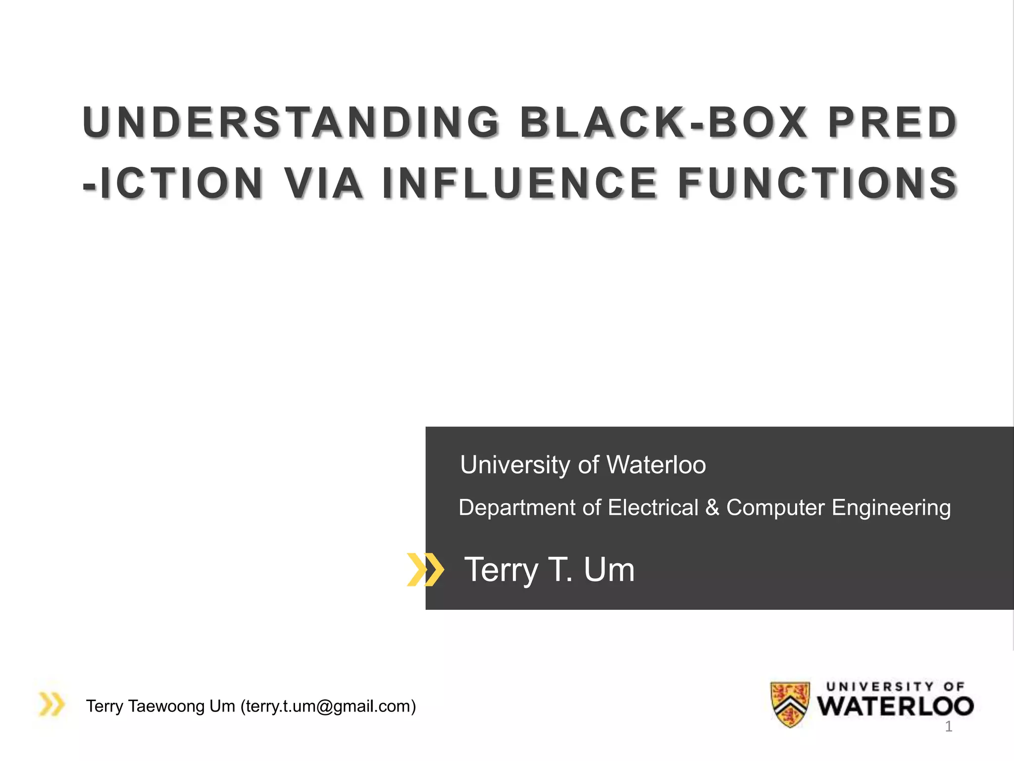 Understanding Black-box Predictions via Influence Functions (2017) | PPT