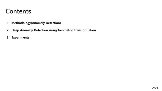 [Pr12] deep anomaly detection using geometric transformations | PPT