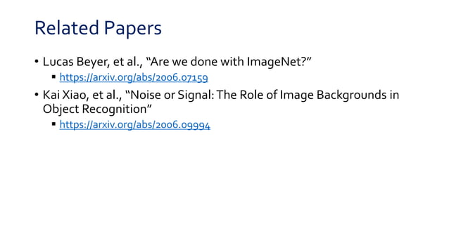 PR-258: From ImageNet to Image Classification: Contextualizing Progress on Benchmarks | PDF ...