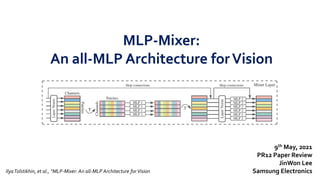 PR-317: MLP-Mixer: An all-MLP Architecture for Vision | PDF