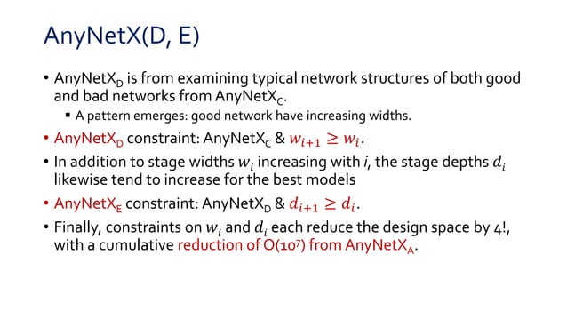 PR243: Designing Network Design Spaces | PPT