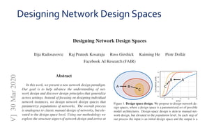 PR243: Designing Network Design Spaces | PPT