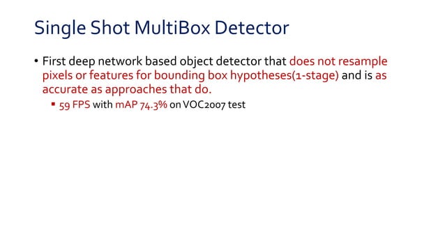 PR-132: SSD: Single Shot MultiBox Detector | PPT