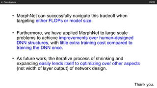PR-187 : MorphNet: Fast & Simple Resource-Constrained Structure Learning of Deep Networks | PPT
