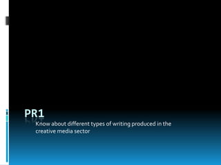 Pr1 different types of writing | PPTX