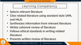PR1 L3 - Learning Others and Reviewing Literature.pptx