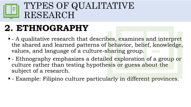 SHS G11_QUALITATIVE RESEARCH CHAPTER 2 LESSON 1.pptx | Education