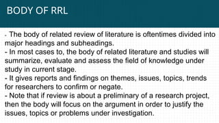 PR1 RRL (Making Links between studies).pptx | Publishing Industry ...
