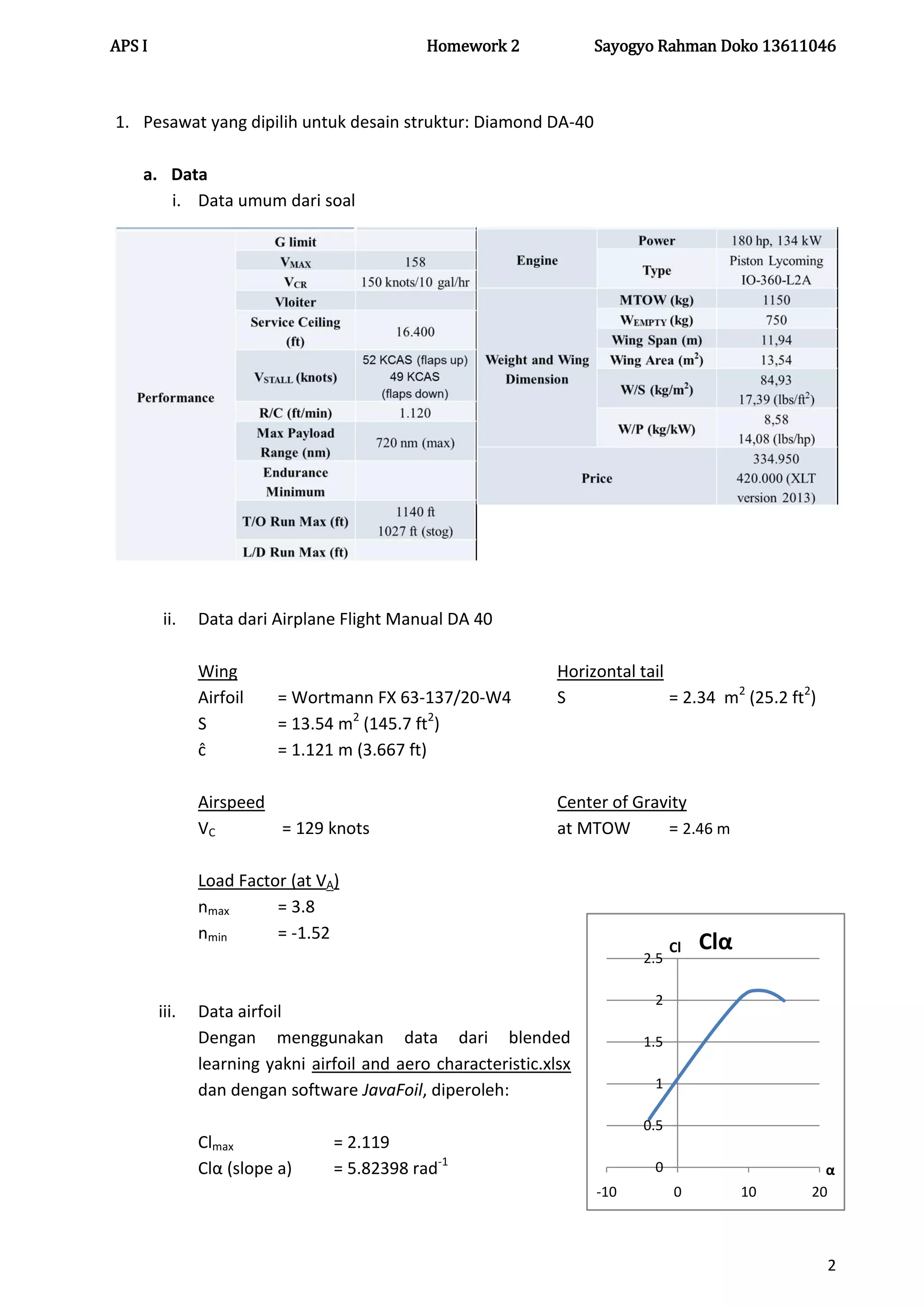 Homework 2: Design Loads Analysis | PDF