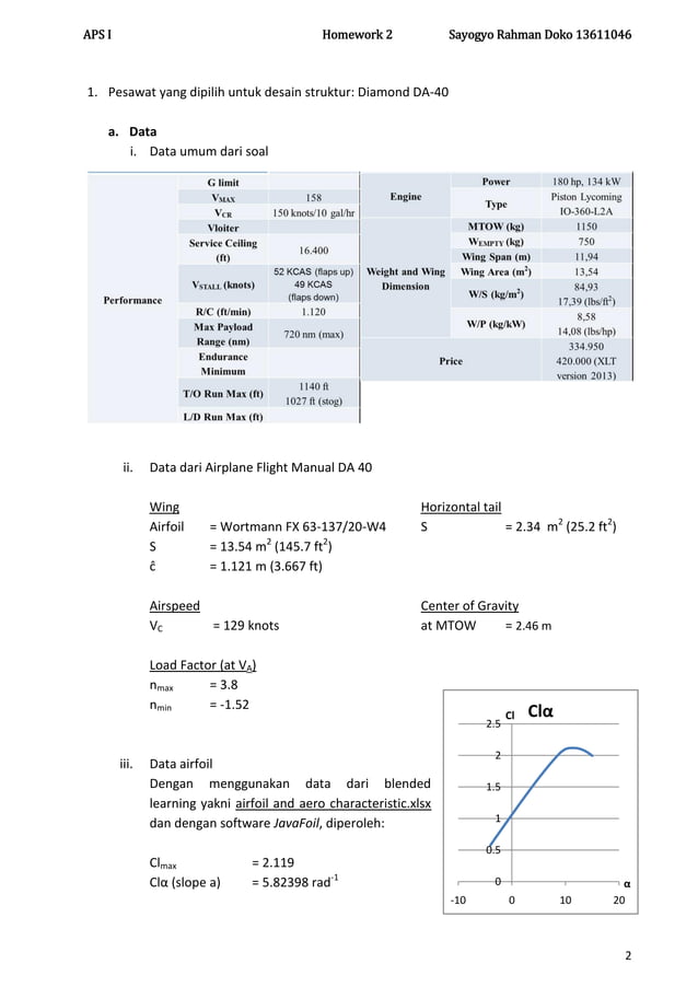 Homework 2: Design Loads Analysis | PDF
