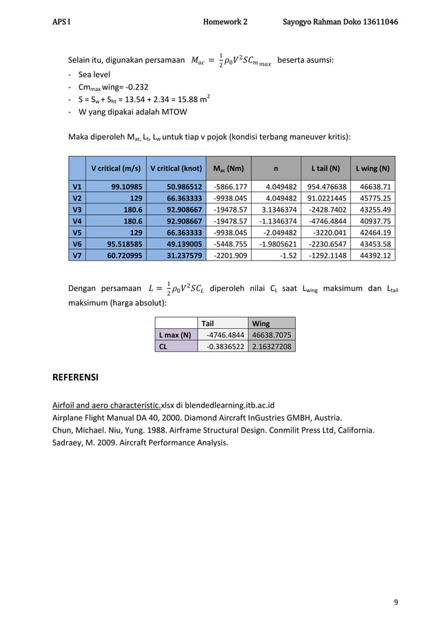Homework 2: Design Loads Analysis | PDF