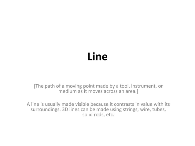 Element of Art - Line | PPT