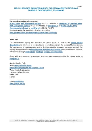 /International Agency for Research on Cancer(IARC) | PDF