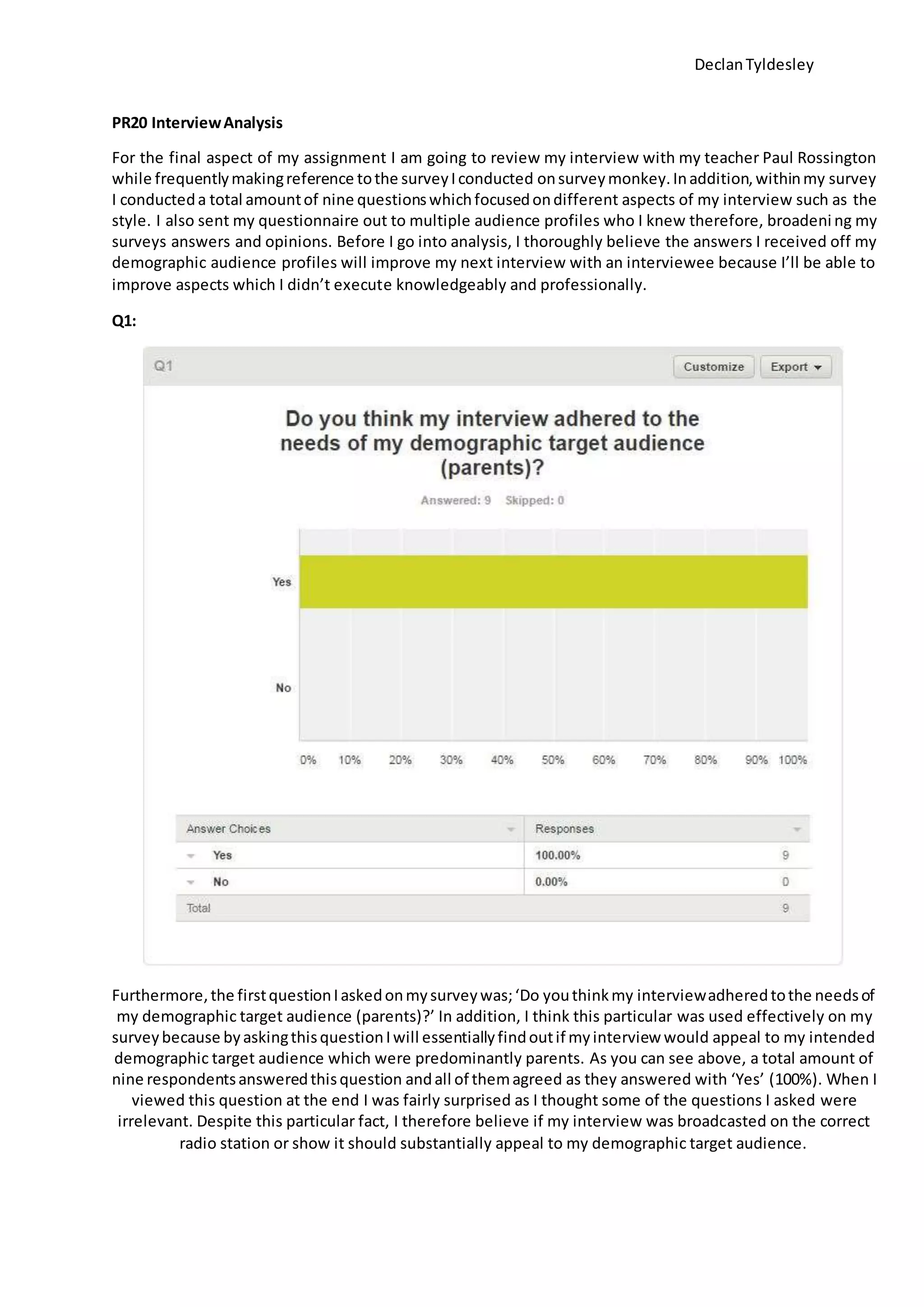 PR20 Interview Analysis | PDF