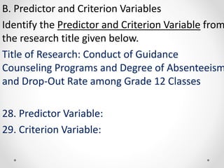 Practical Research 2 Test for First Semester | PPTX