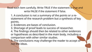 PR2 Quarter 3 – Module 6 Conclusions & Recommendation.pptx