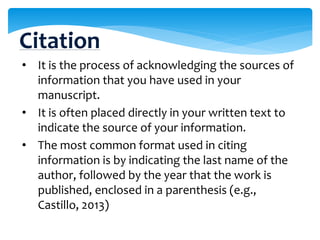 Citation and References | PPTX