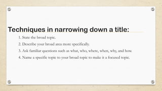 Practical Research 2 Research title.pptx | Education