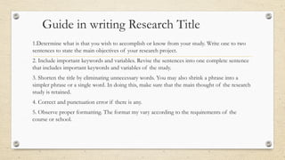 Practical Research 2 Research title.pptx | Education