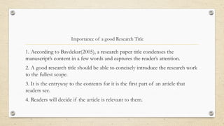 Practical Research 2 Research title.pptx | Education