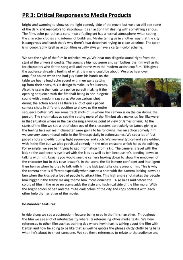 Pr 3 critical responses | DOCX | Movies | Entertainment
