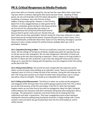 Pr 3 critical responses | DOCX | Movies | Entertainment