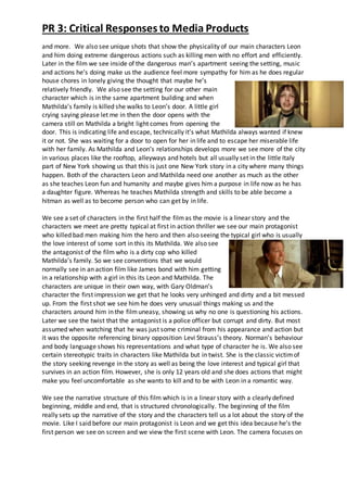 Pr 3 critical responses | DOCX | Movies | Entertainment