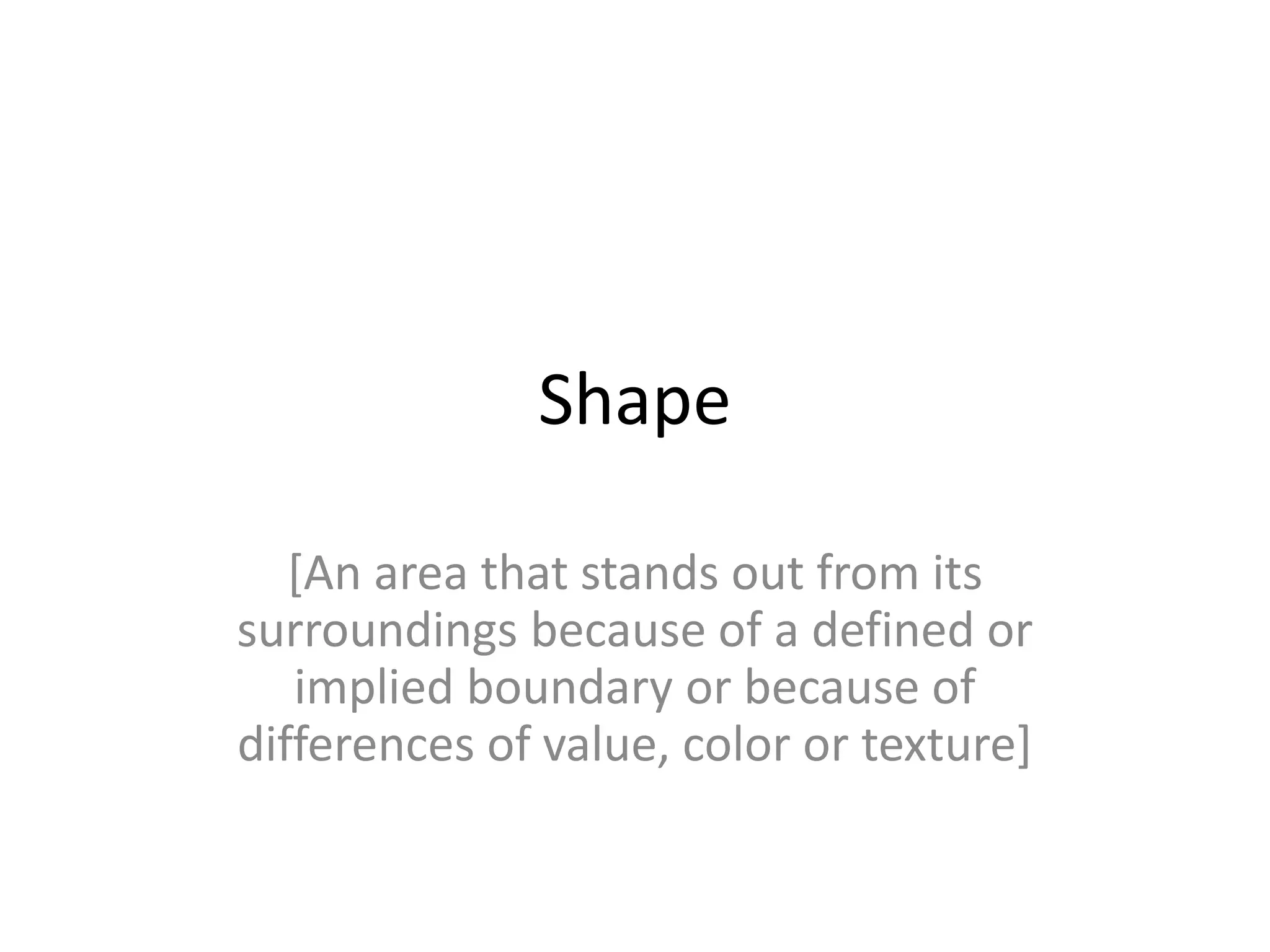 Elements of Art - Shape | PPTX