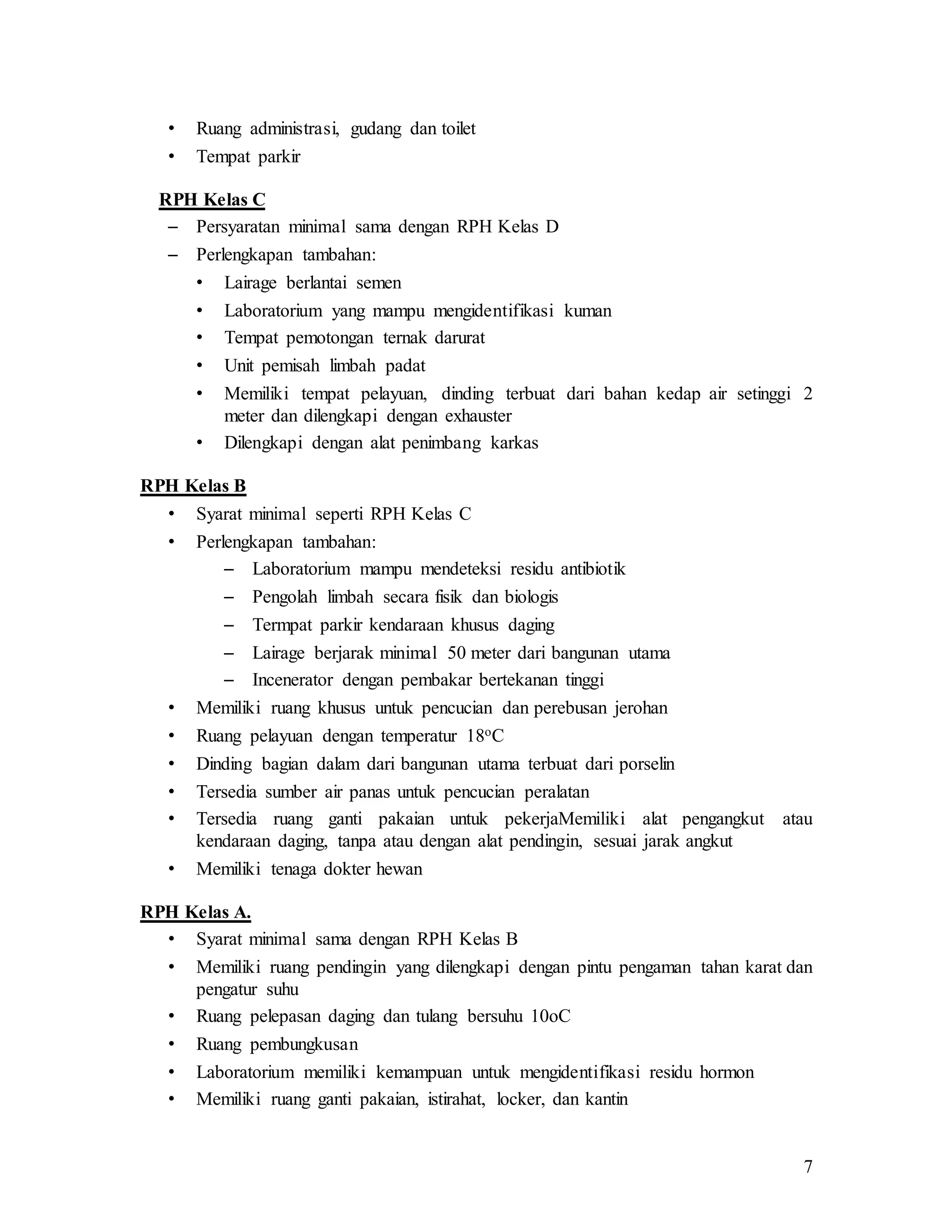 PENGERTIAN DAN FUNGSI RUMAH POTONG HEWAN | DOCX