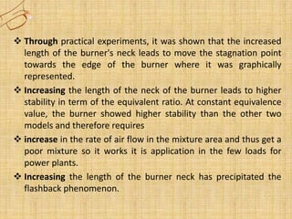 Experimental study of the effect of the burner shape on the flashback ...