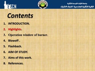 Experimental study of the effect of the burner shape on the flashback ...