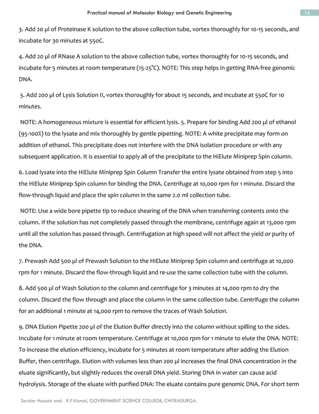 practical manual on molecular biology and genetic engineering ...