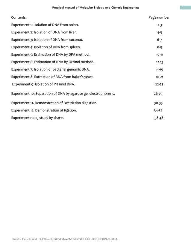 practical manual on molecular biology and genetic engineering ...