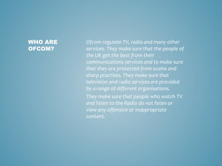 Pr9: Regulation | PPTX | Television | Entertainment