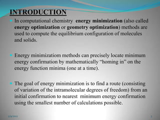 energy minimization | PPTX