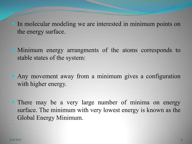 energy minimization | PPTX | Chemistry | Science