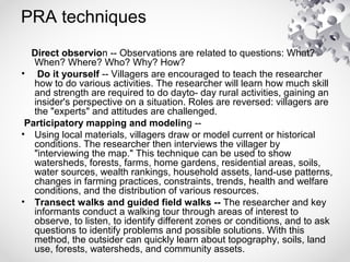 Participatory rural appraisal | PPT