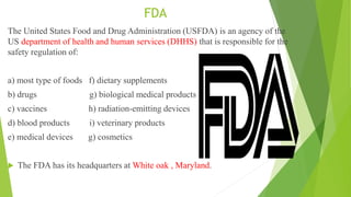 Pharmaceutical regulatory authorities and agencies | PPTX