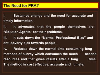 Ppt on Participatory rural appraisal PRA | PPT